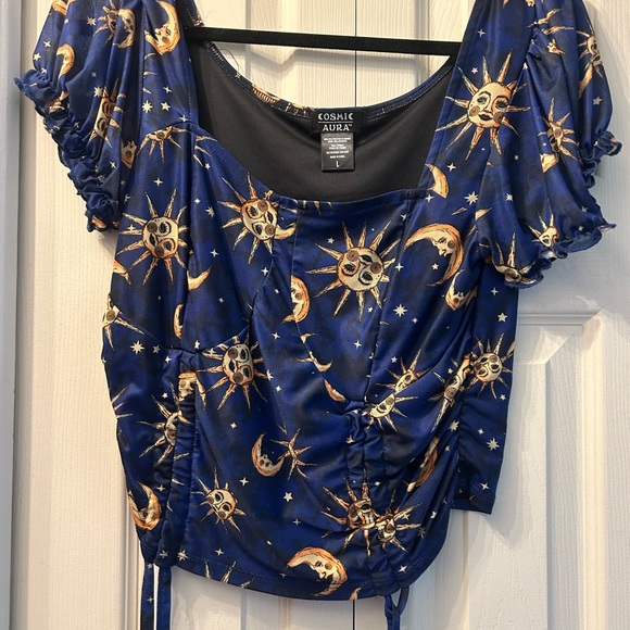 Tops | Vintage Celestial Sun And Moon Top | Poshmark